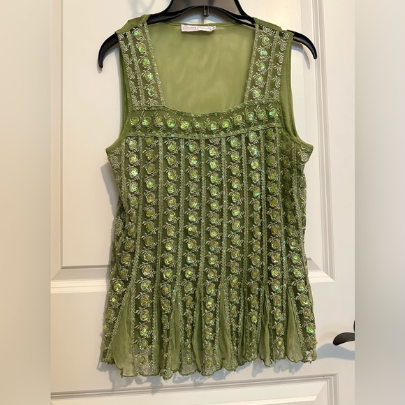 Pretty Angel | Tops | Pretty Angel Brand Vintage Sequiny2k Sleeveless ...